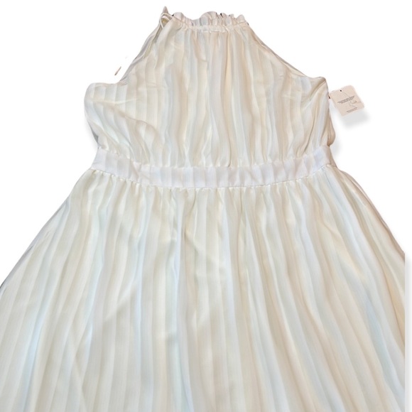 One One Six | Dresses | One One Six White Cream Striped Sheer Midi ...